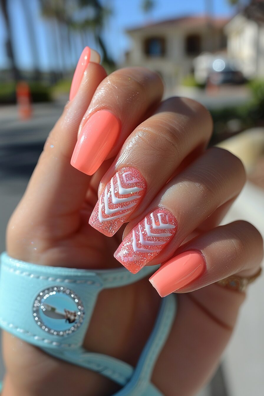 50 Coral Nail Designs for a Trendy Look in 2024 - Latest & Trendy Nail ...