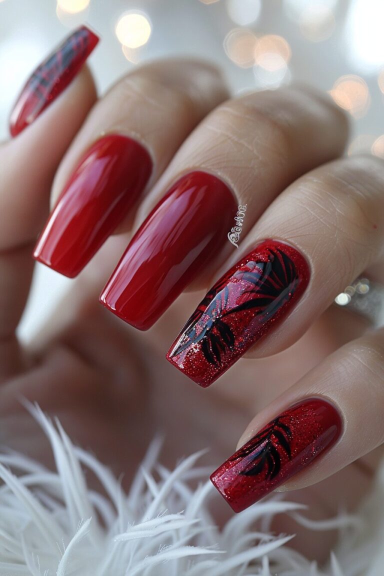 50 Gorgeous Red Nails Ideas to Transform Your Look In 2024(With DIY ...