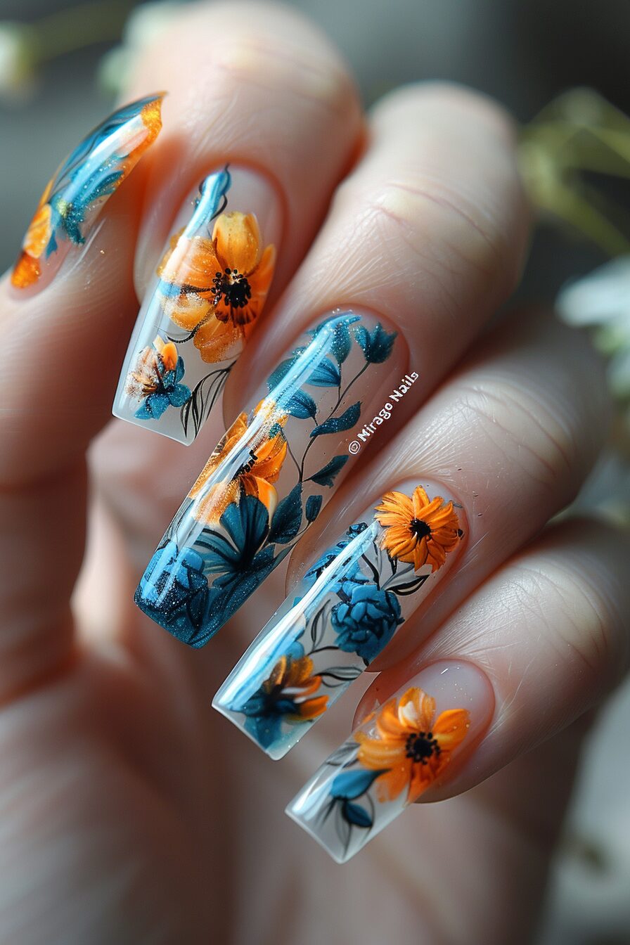 50 Gorgeous Floral Nails Designs to Bloom Your Look - Latest & Trendy ...