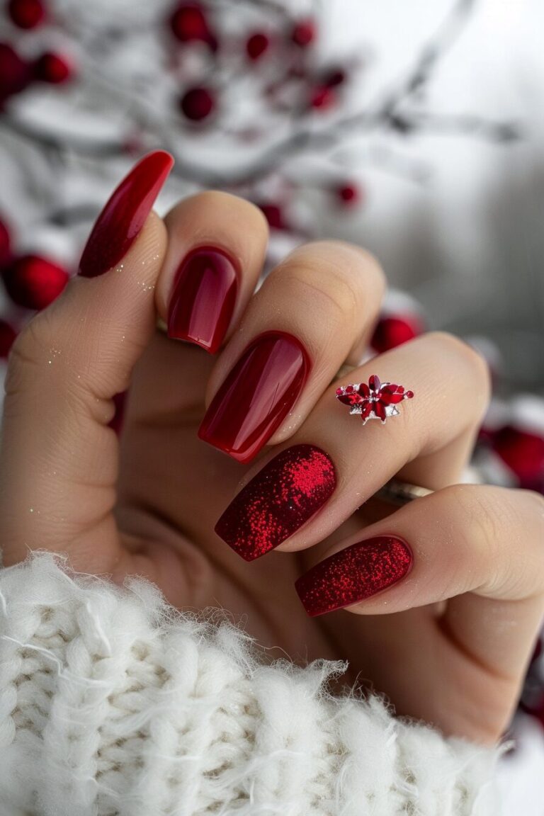50 Gorgeous Red Nails Ideas to Transform Your Look In 2024(With DIY ...