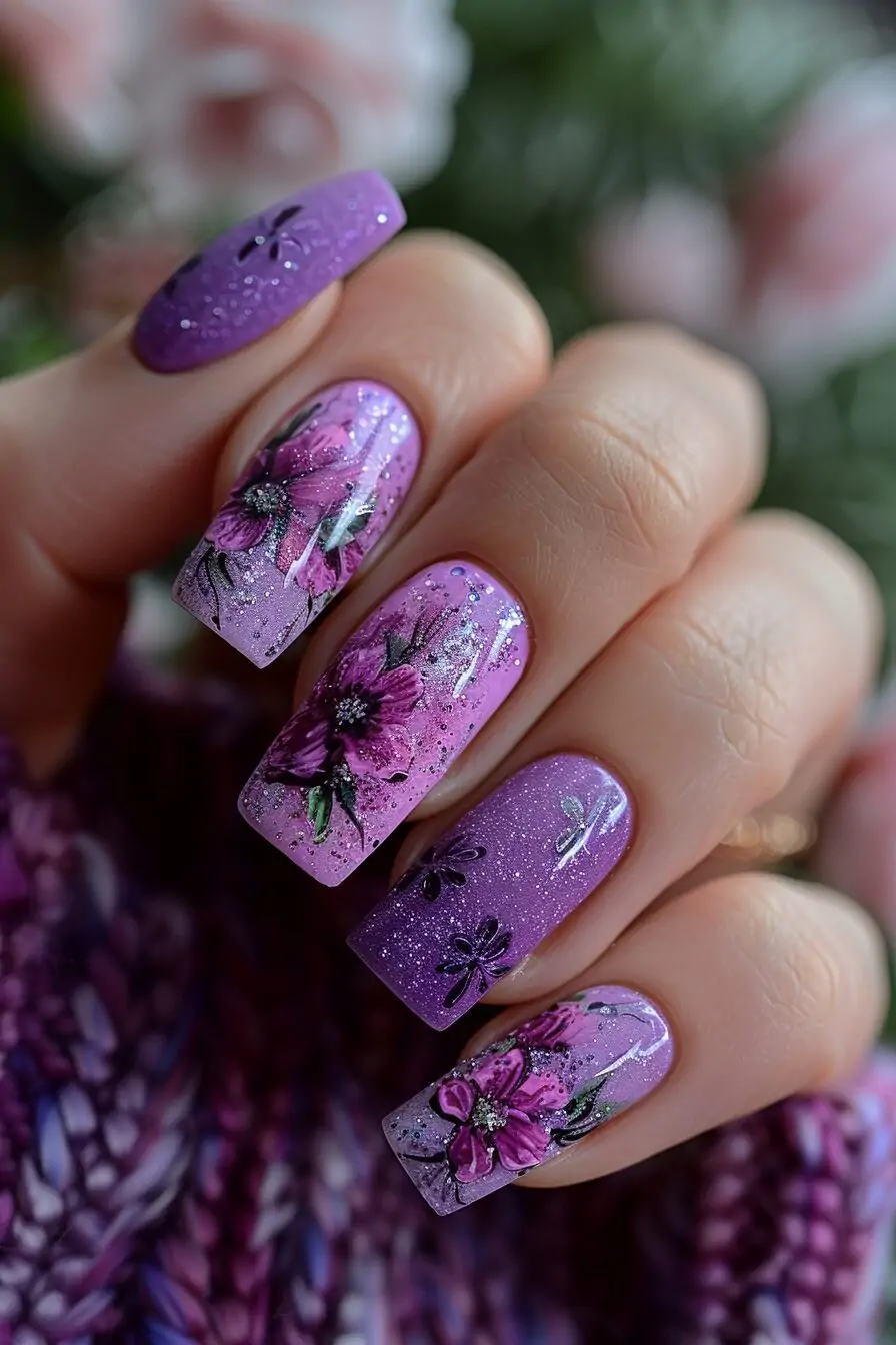 50+ Beautiful Purple Nail Art Inspirations for 2024 – Latest & Trendy ...