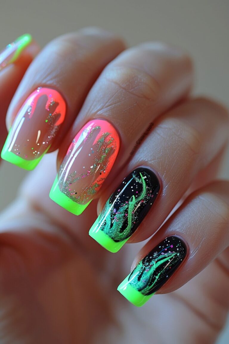 50 Striking Neon Nails Designs to Light Up Your Look In 2024 – Latest ...