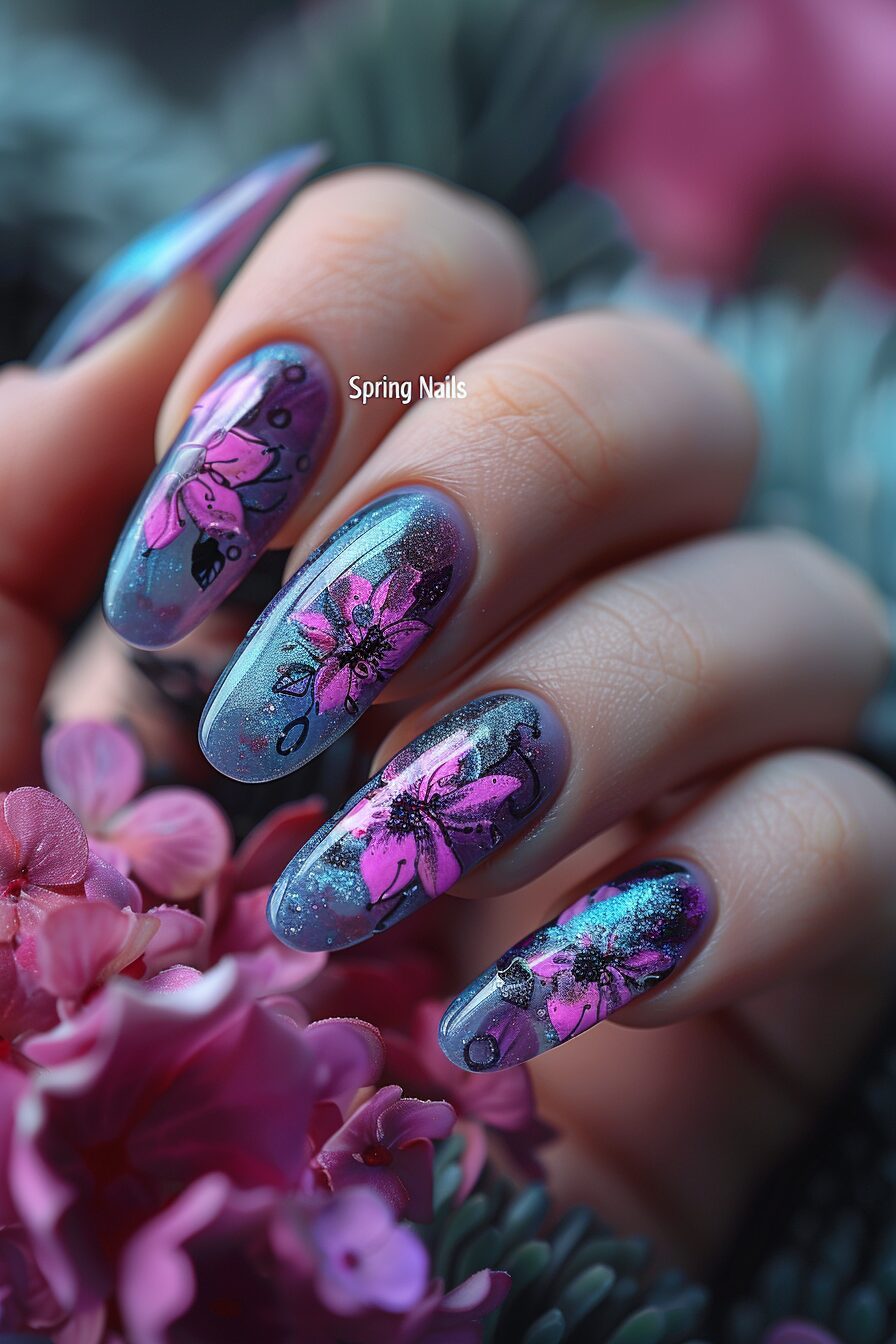 50 Gorgeous Floral Nails Designs to Bloom Your Look - Latest & Trendy ...