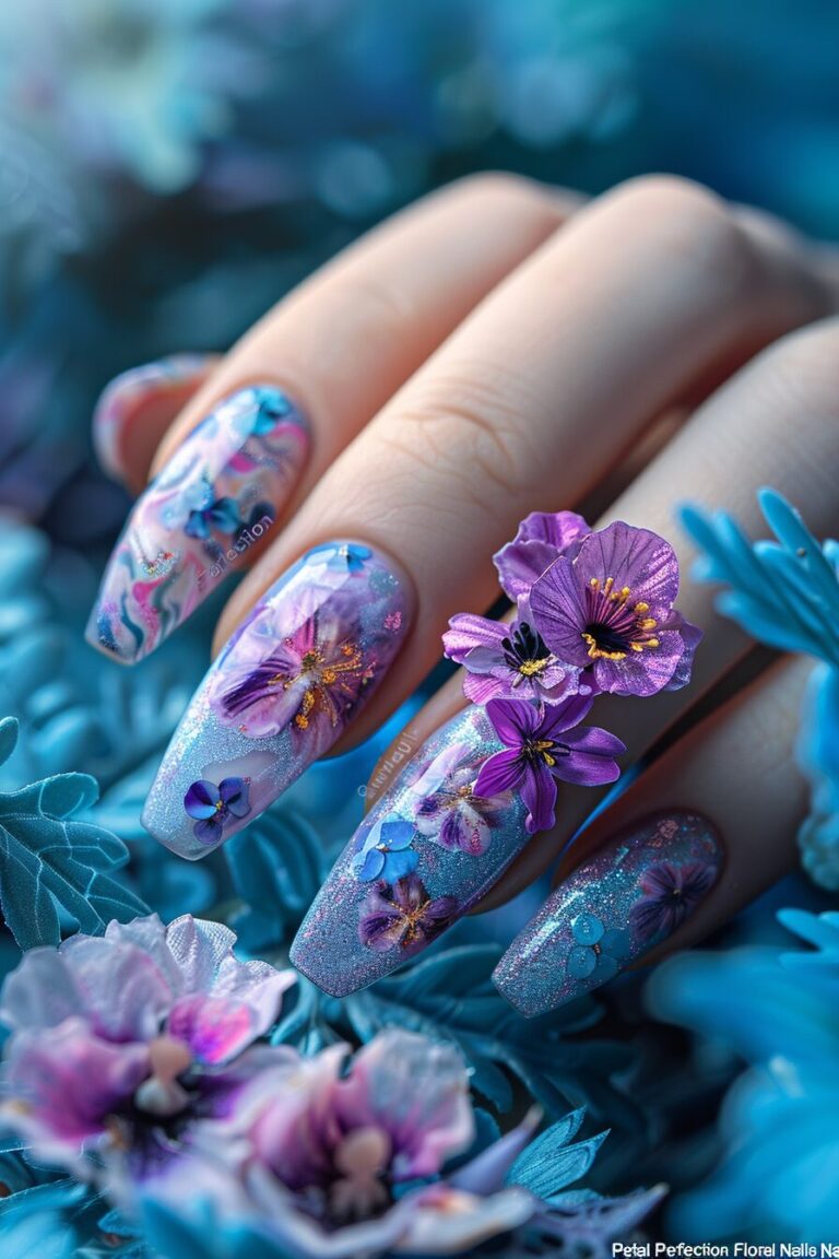 50 Gorgeous Floral Nails Designs to Bloom Your Look - Latest & Trendy ...
