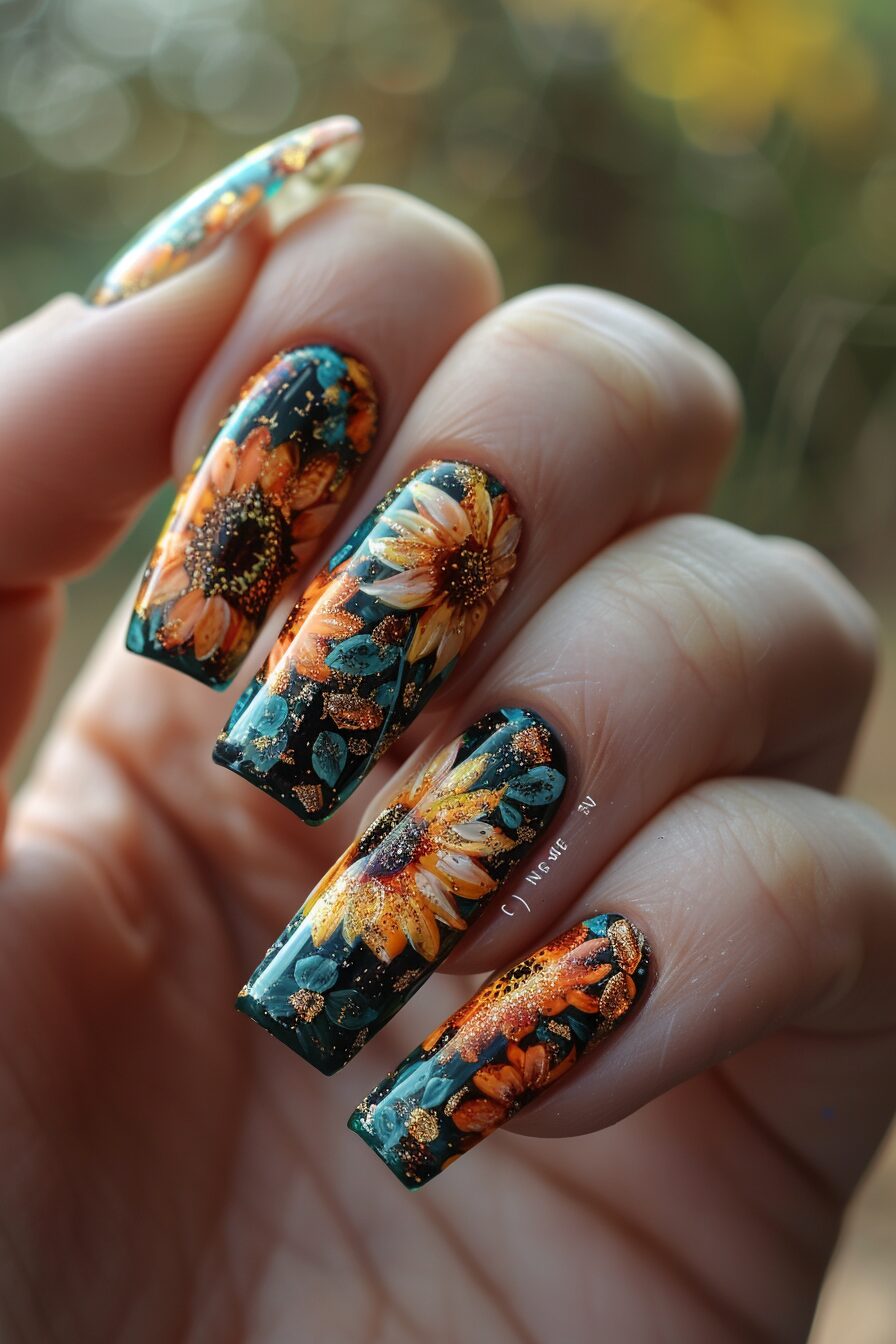 50 Sunflower Nail Designs to Brighten Your Day In 2024 – Latest ...