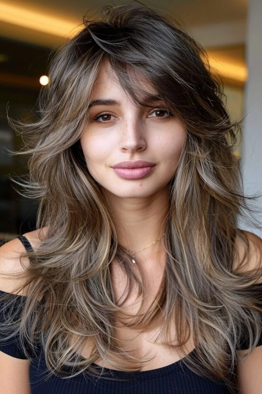 55 Cute Long Layered Hair With Bangs For All Face Shapes - Latest ...