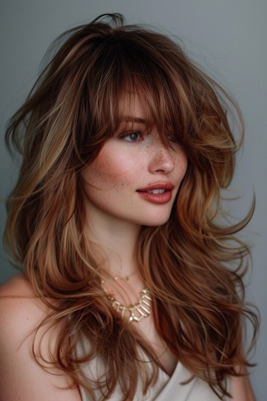 55 Cute Long Layered Hair With Bangs For All Face Shapes - Latest ...