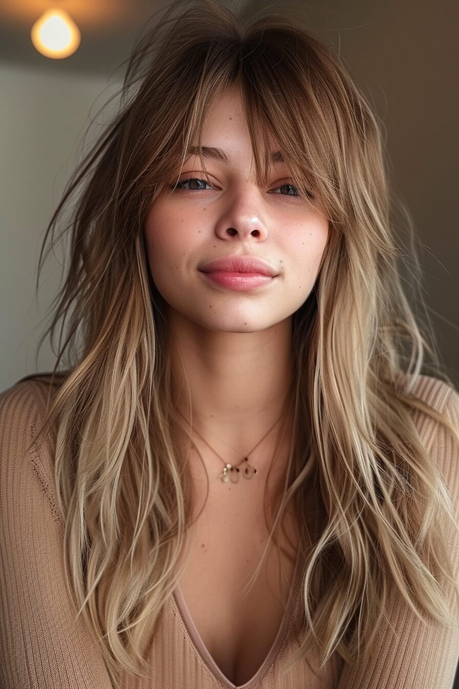 55 Cute Long Layered Hair With Bangs For All Face Shapes - Latest ...