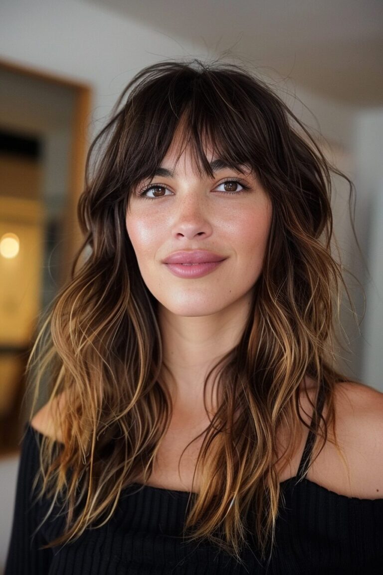 55 Cute Long Layered Hair With Bangs For All Face Shapes - Latest ...